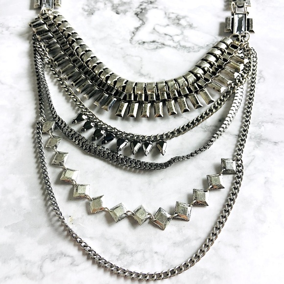 Kate Stylist | Jewelry | New Spike Goth Punk Chain Layered Necklace ...
